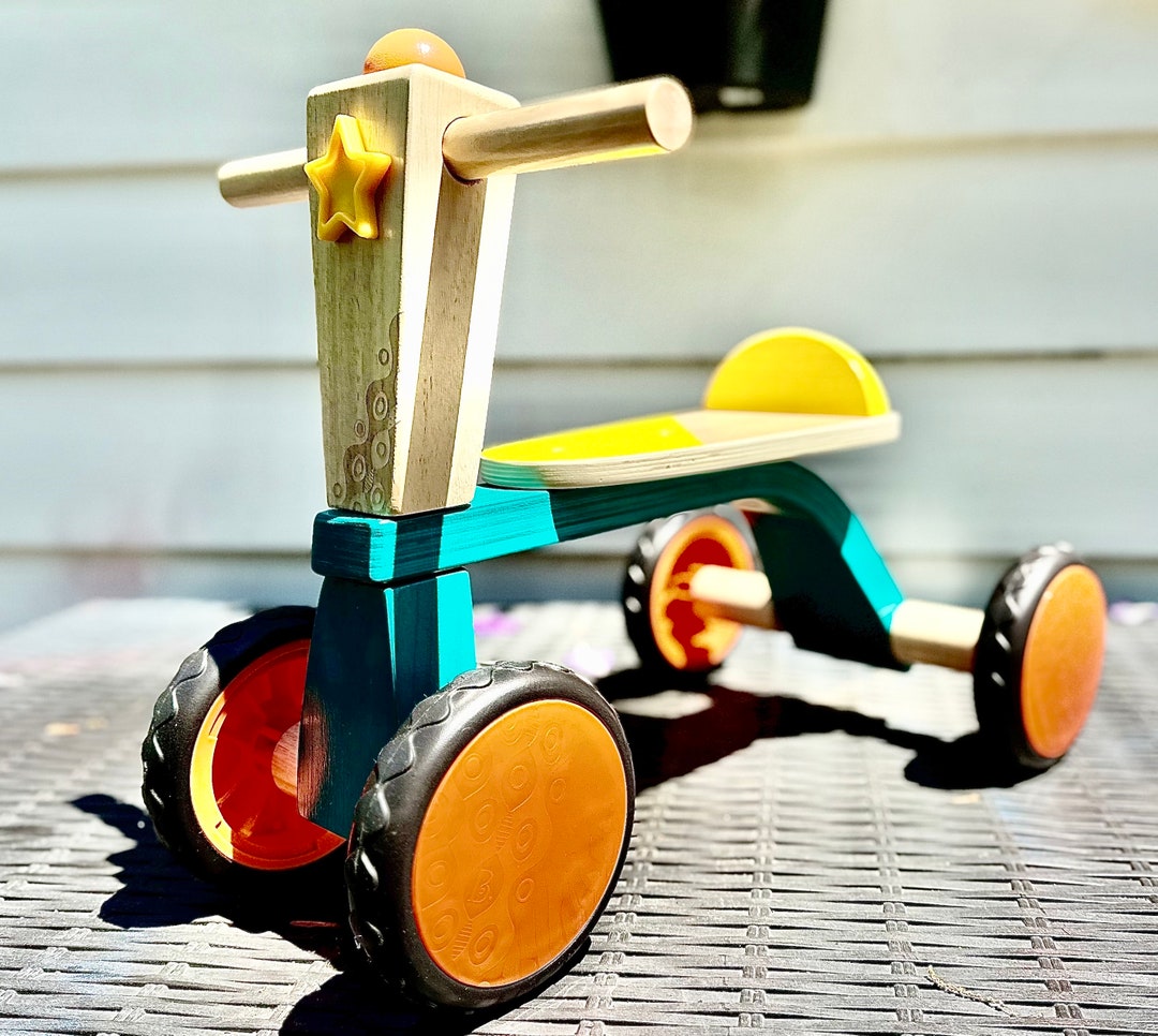 Wooden Toddler Bike Personalized With Childs Name. Sustainable, Built ...