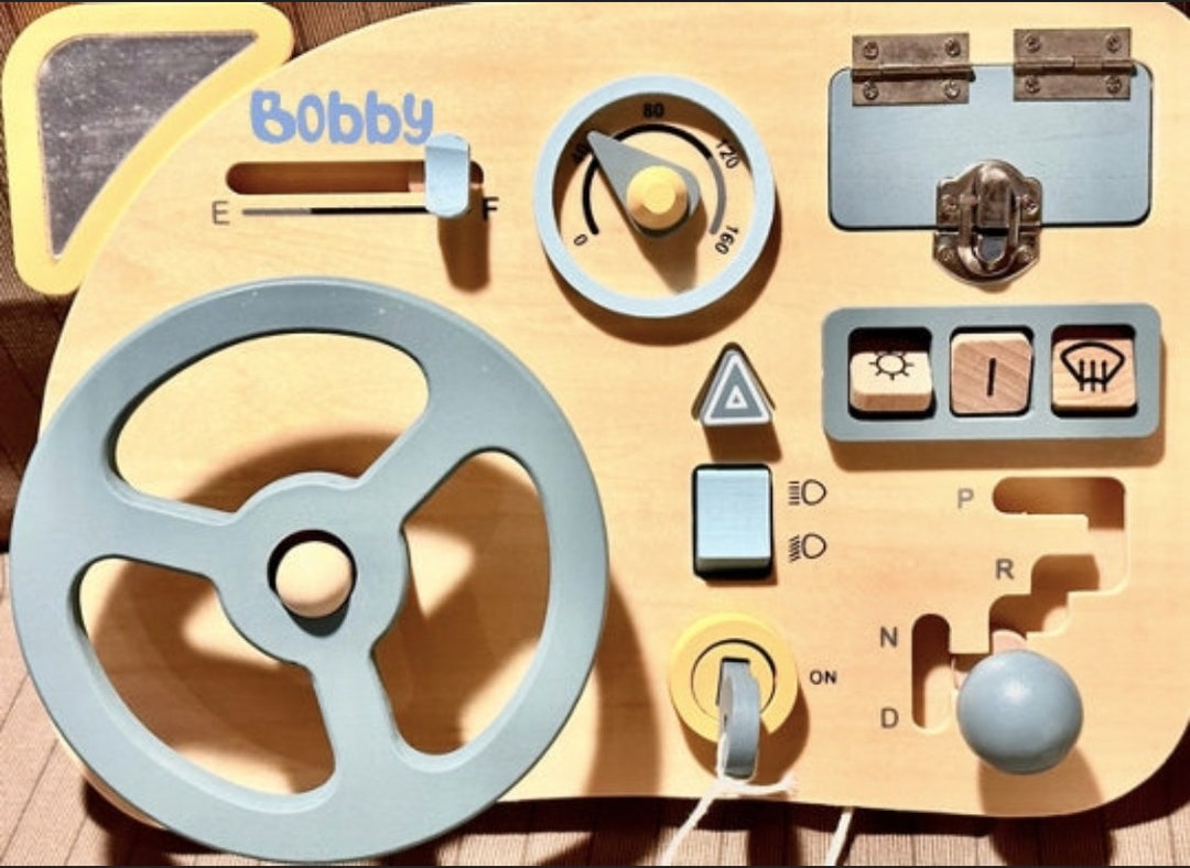 Best Selling Kids Choice Wooden Interactive Steering Wheel Busy Box ...