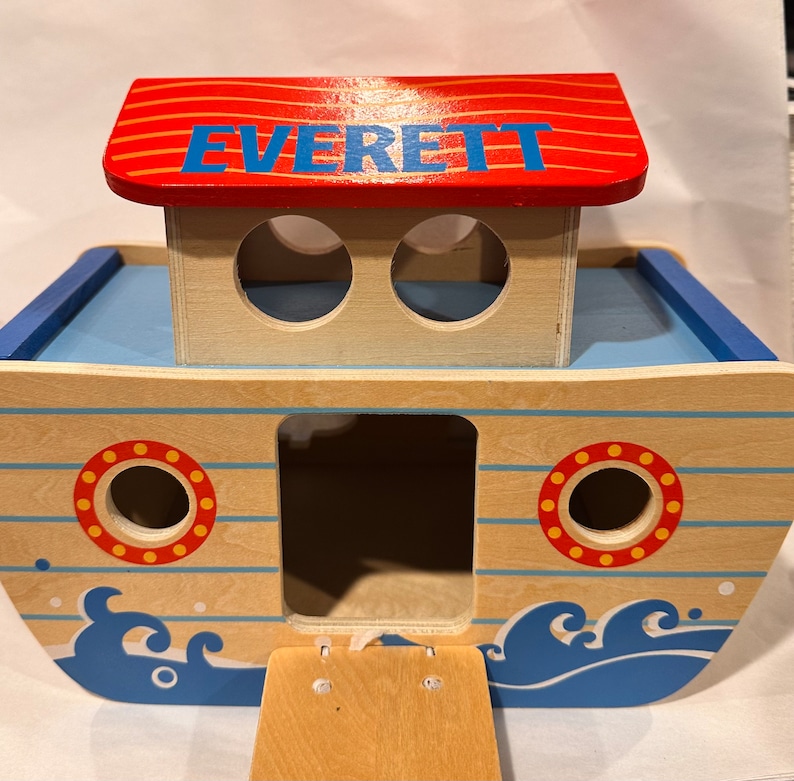 Large Wooden Noahs Ark Shape Sorting Toy Perfect Gift for - Etsy