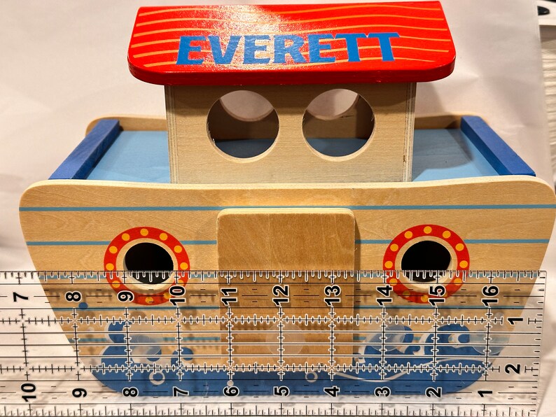 Large Wooden Noahs Ark Shape Sorting Toy Perfect Gift for - Etsy