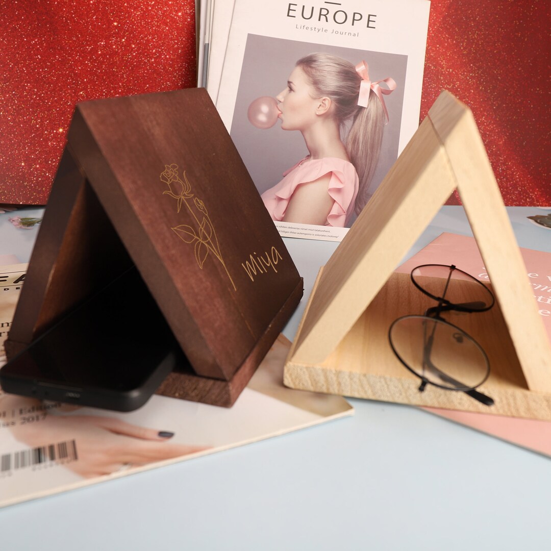 Personalized Birthday Flower Triangle Book Rest, Office Tabletop Decor ...