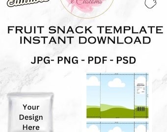 Fruit Snack Blank Template, Canva Edit, Digital Download Editable - Etsy