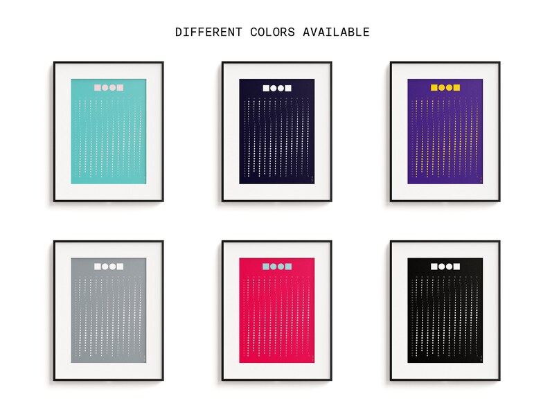 MOON Moon Phases Poster 2024 - Lunar Calendar in DIN A4 Format - Pop ...