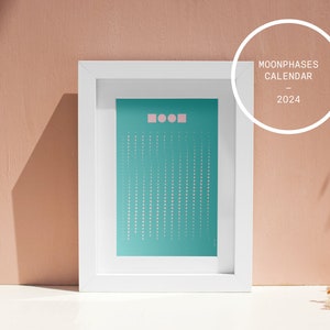 MOON Moon Phases Poster 2024 - Lunar Calendar in DIN A4 Format - Pop ...