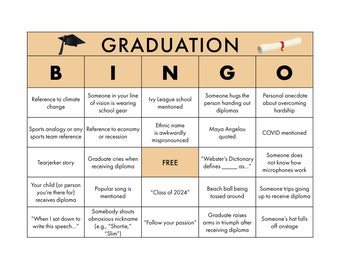 4 Graduation Bingo Cards for High School and Jr. High Graduation ...