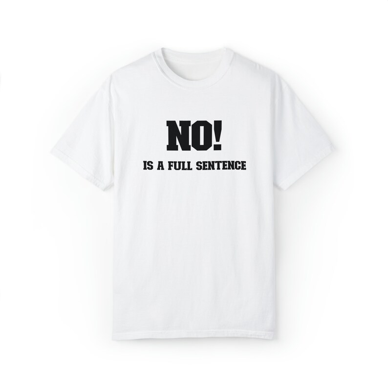 No is a Full Sentence Tshirt Funny Saying Shirt Funny - Etsy