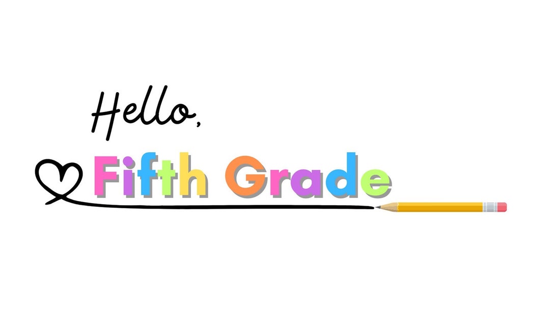 Hello 5th Grade Rainbow Digital Download - Etsy