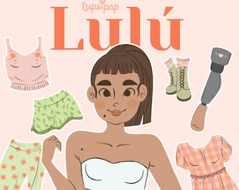 Printable Paper Doll and Clothes - Paperdoll Lulú by Lupsipop - Etsy