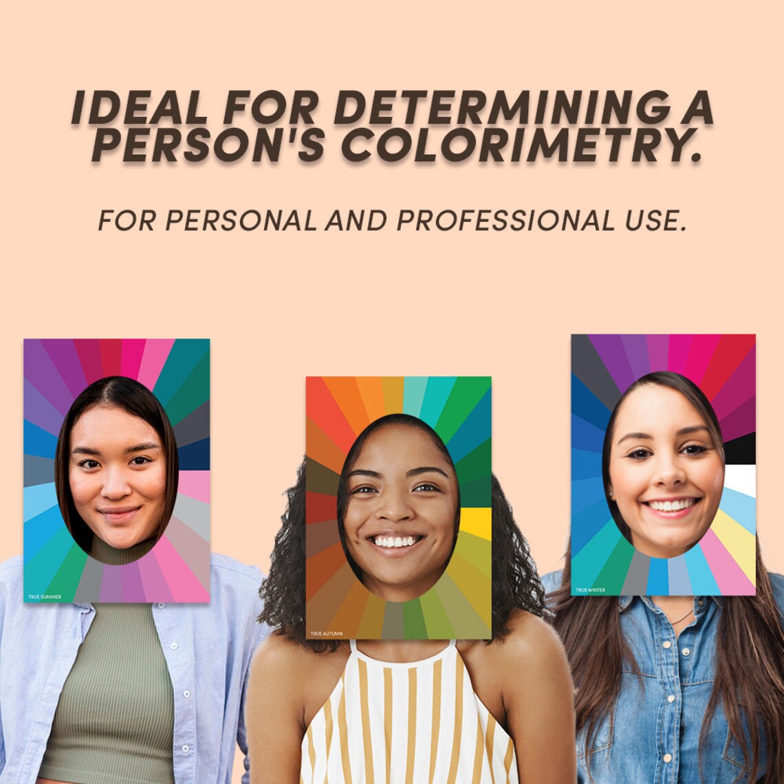 Seasonal Color Analysis Frames/18 Face Frames/digital and Printable/2 ...