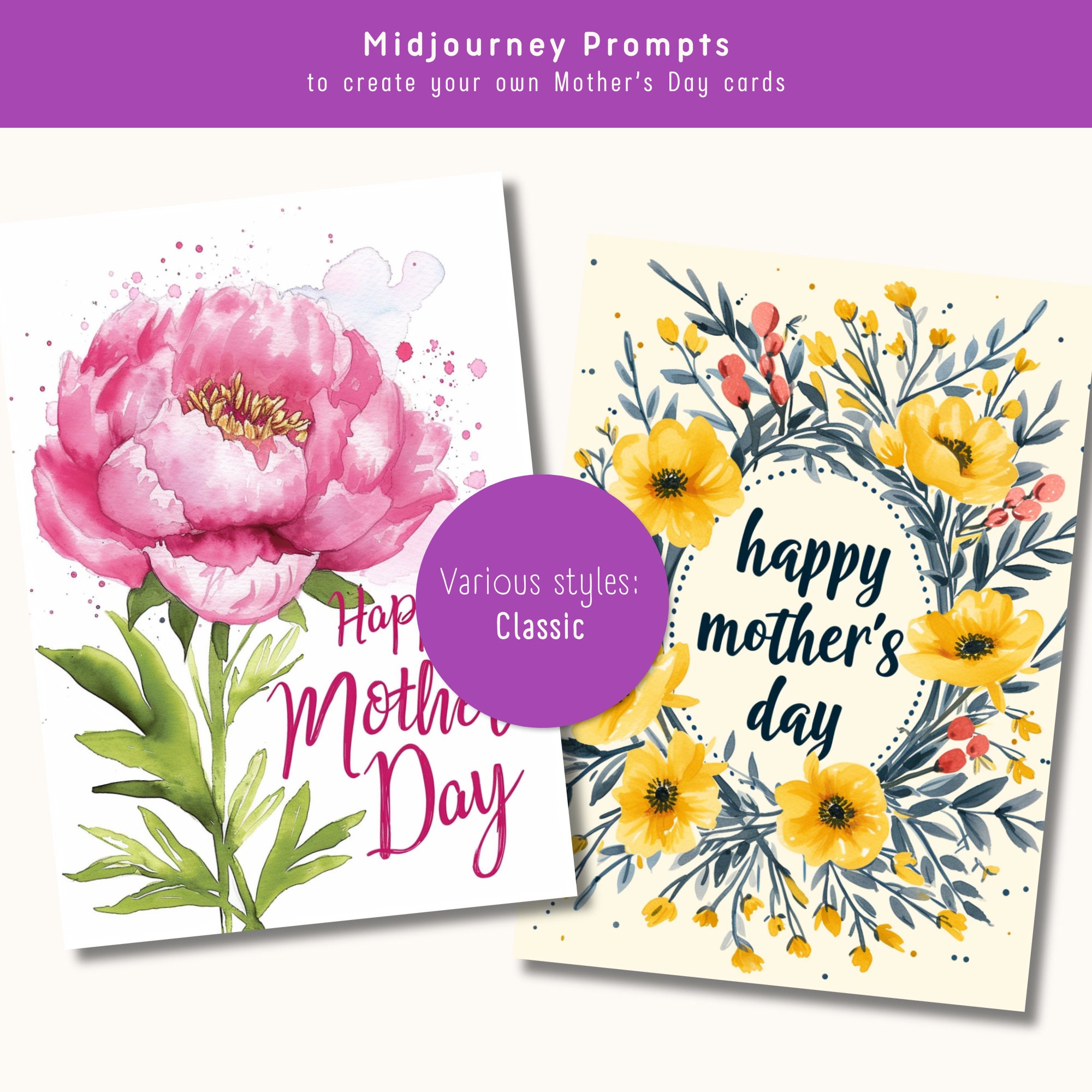 Mother's Day Cards Midjourney Prompts, Cards Prompts With Text ...