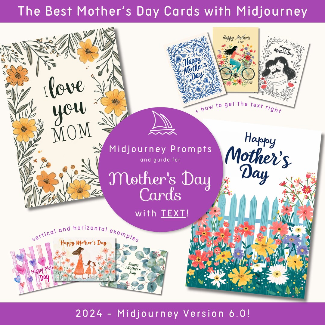 Mother's Day Cards Midjourney Prompts, Cards Prompts With Text ...