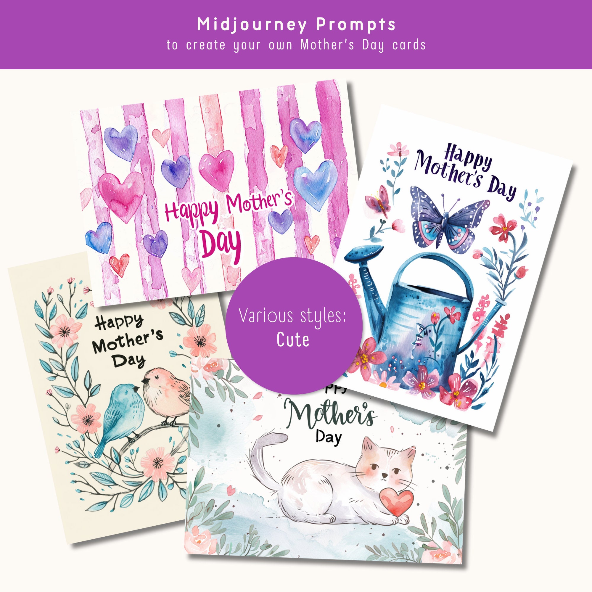 Mother's Day Cards Midjourney Prompts, Cards Prompts With Text ...