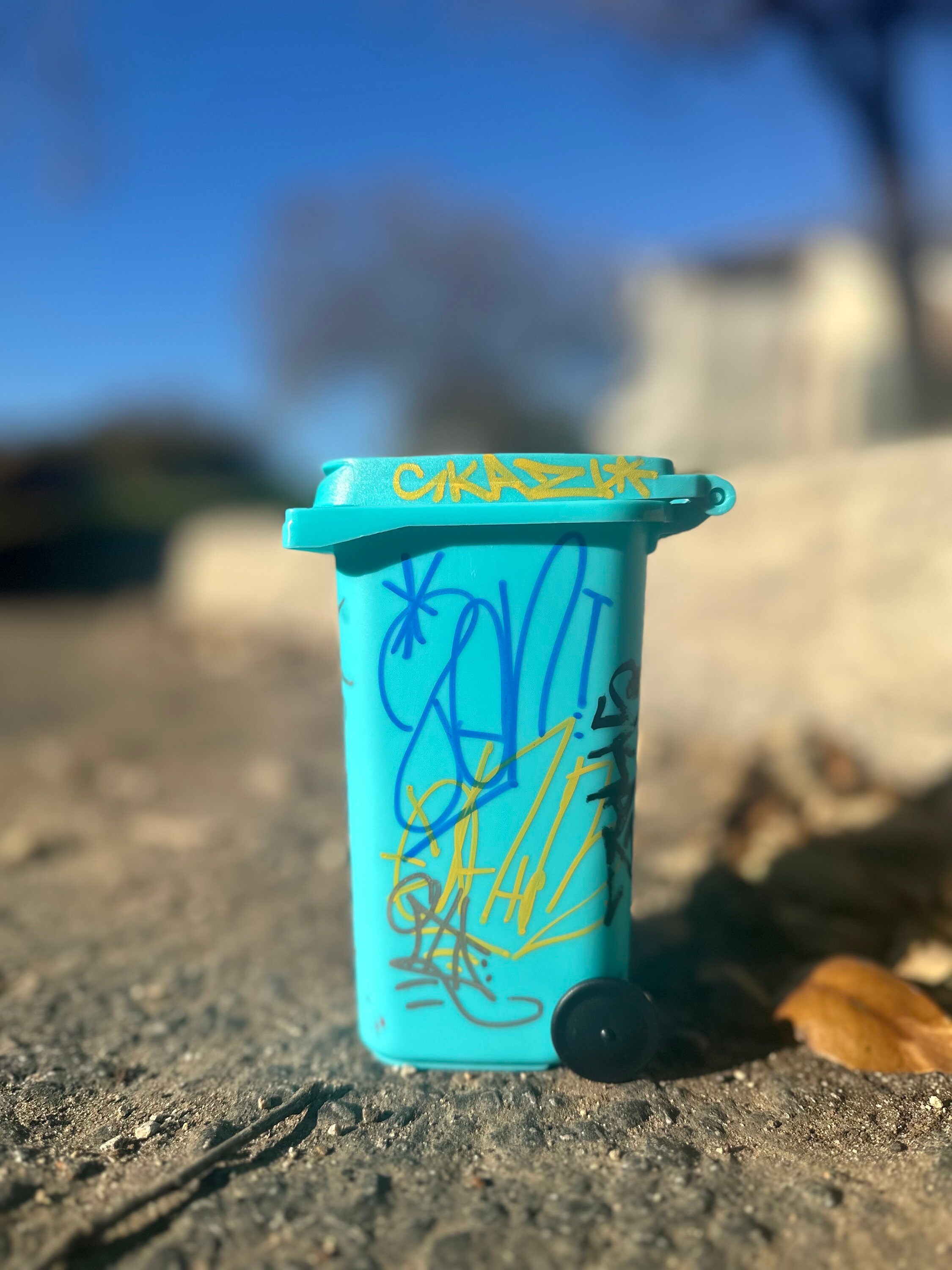 Graffiti Trash Can (customizable) - Etsy
