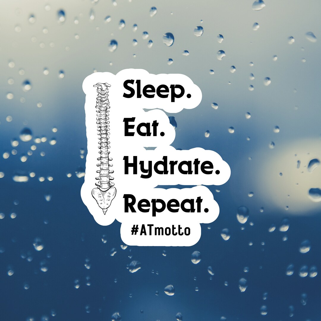 Sleep. Eat, Hydrate. Repeat , Die-cut Stickers, Athletic Training ...