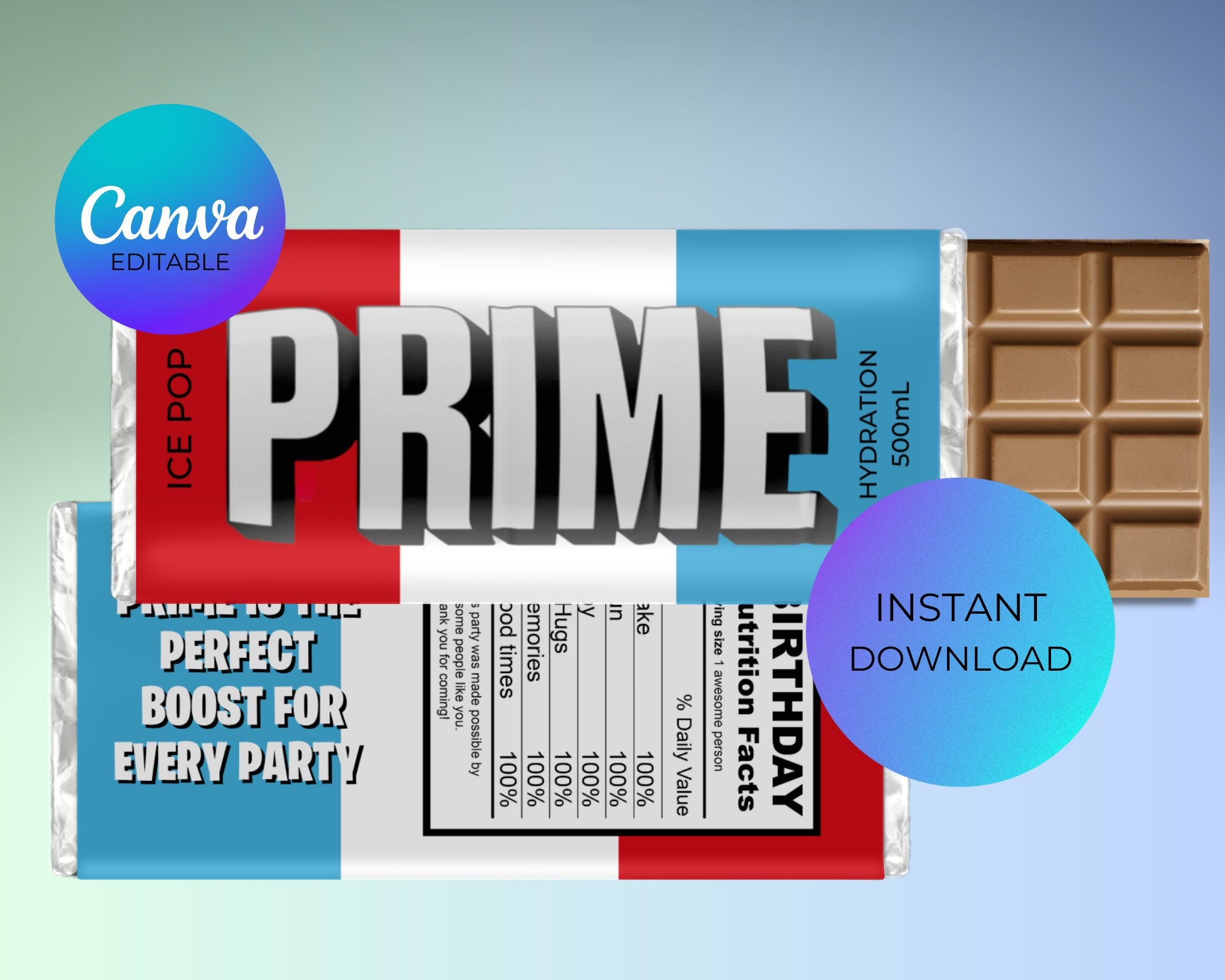 Prime Chocolate Wrapper Aldi Chocolate Wrapper Boys Girls Party Instant ...