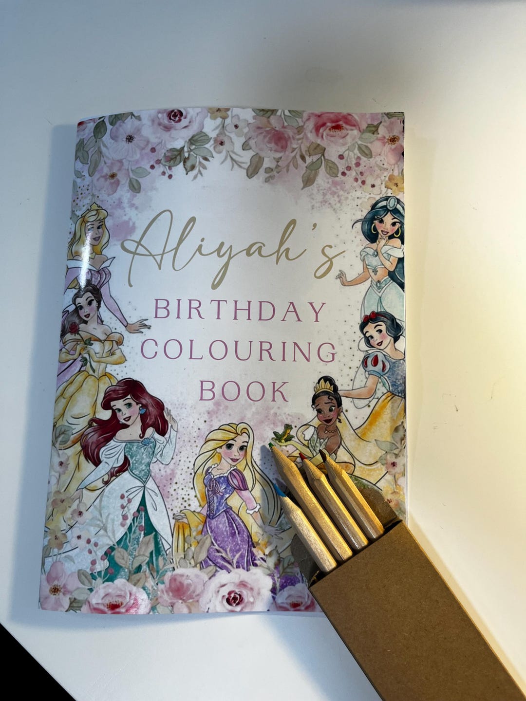 Personalised Princess Colouring Book Printable | Editable Canva Design ...