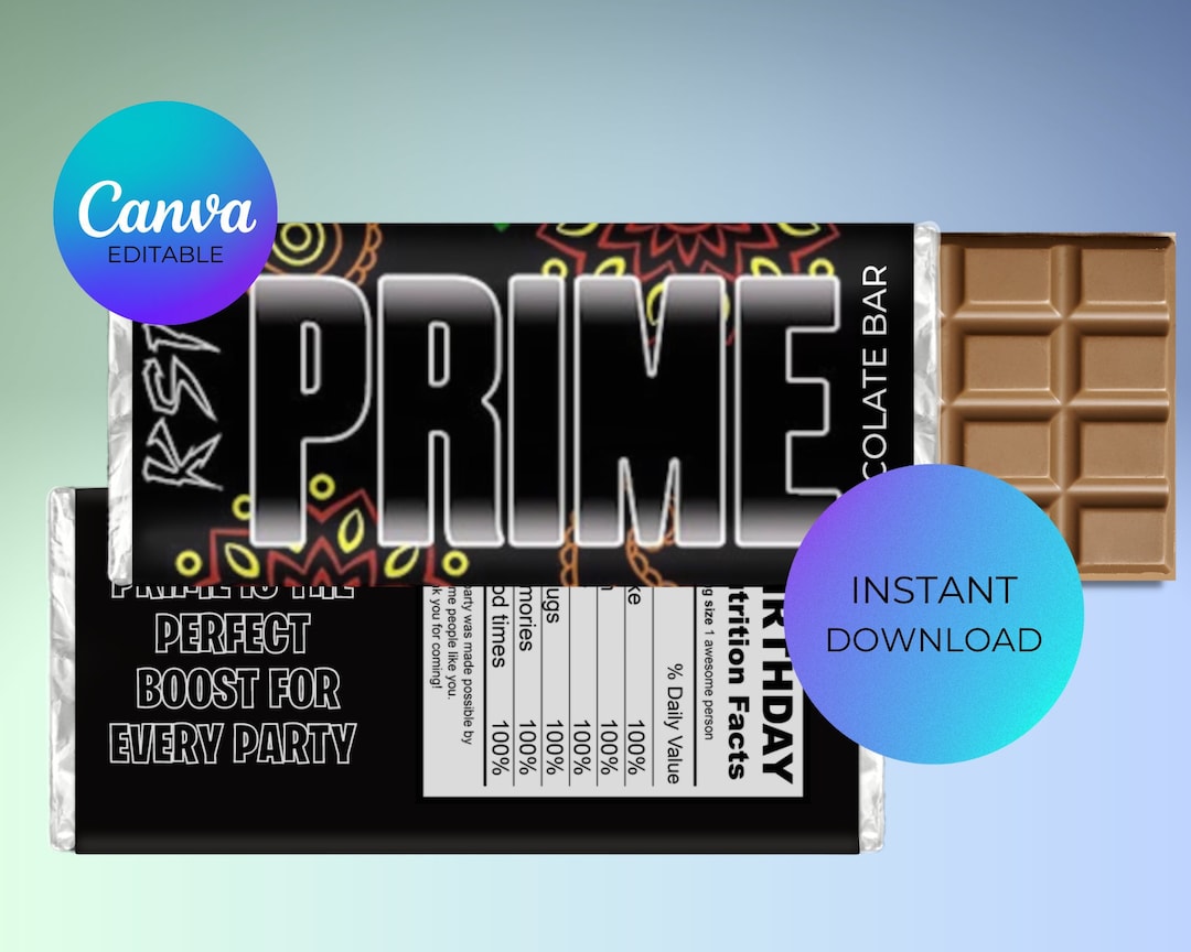 Prime Ksi Mango Chocolate Wrapper | Aldi Chocolate Wrapper| Boys Girls ...