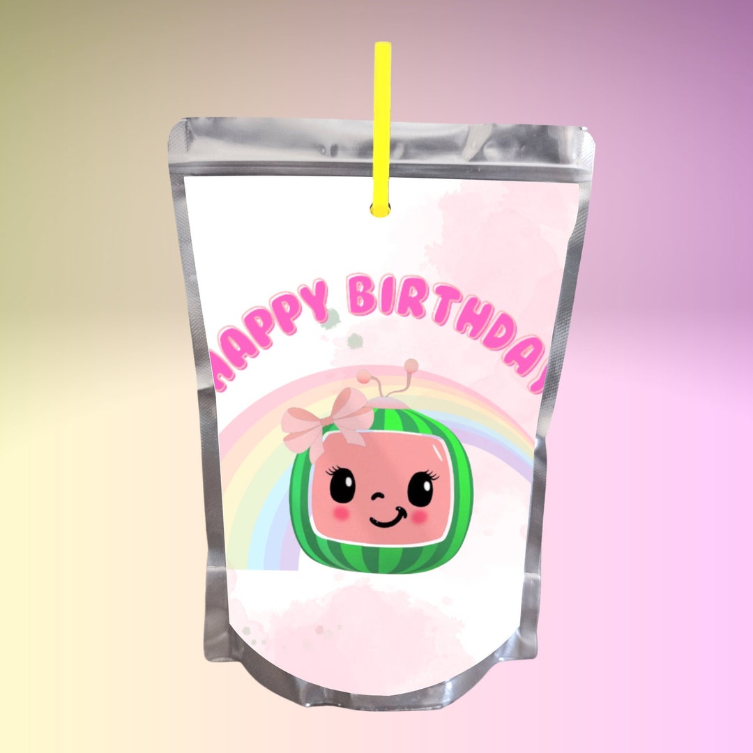 Kids Birthday Juice Box Wrapper, Printable Templates, Kids Birthday ...