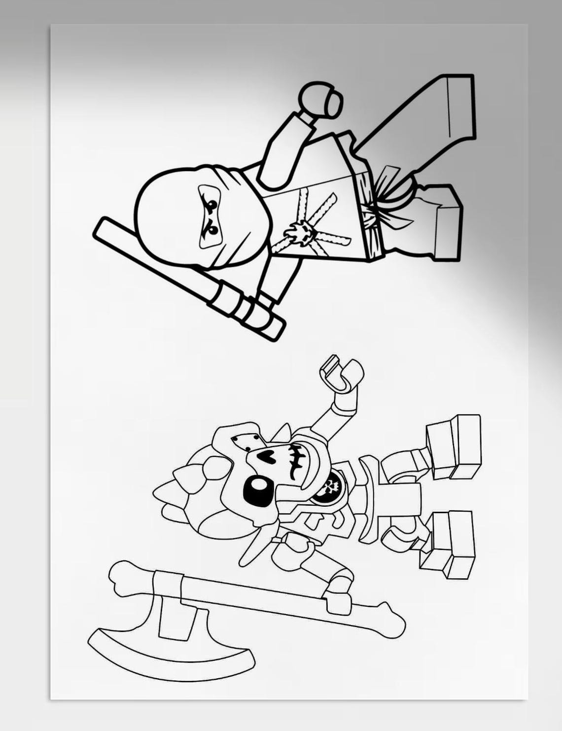 Personalised Ninjago Colouring Book | Editable Canva A4 Design | Custom ...