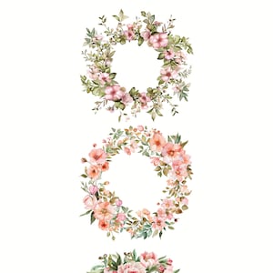 Floral Wreath Clipart-spring Wreath Png-watercolor Floral Clipart ...