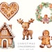 Cute Christmas Gingerbread Clipart, Gingerbread House, Winter Clipart ...