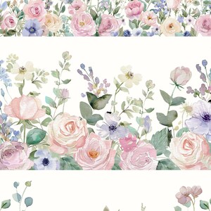 Floral Borders Clipart Set-watercolor Spring Floral Clipart-premade ...