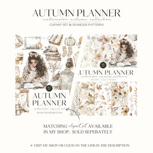 Watercolor Cozy Autumn Neutral Seamless Patterns, Beige Fall JPG ...
