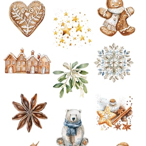 Cozy Winter Clipart Bundle, Watercolor Cozy Winter, Blue Christmas PNG ...