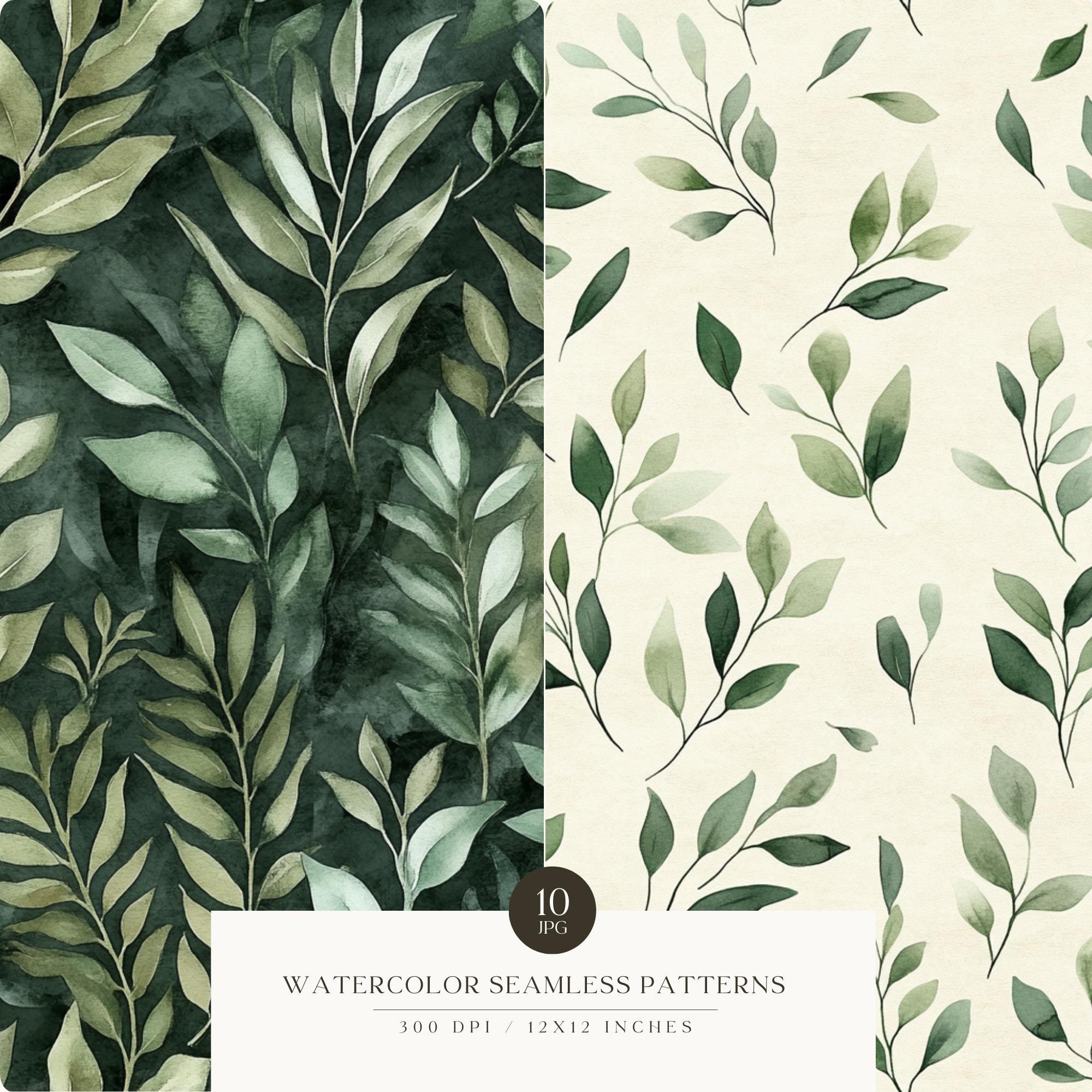 Forest Pattern, Evergreen Seamless Pattern, Botanical Pattern, Woodland ...