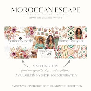 Watercolor Moroccan Clipart, Middle East Clip Art, Summer Clipart ...