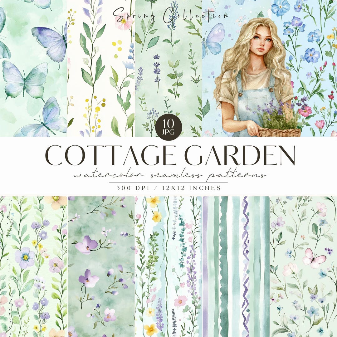 Spring Seamless Patterns, Floral Background, Meadow Flowers, Springtime ...