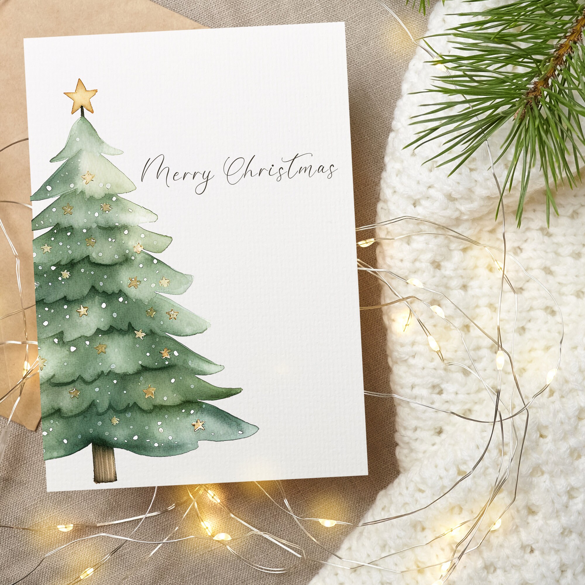 Cute Watercolor Christmas Clipart, Red and Gold Christmas PNG ...