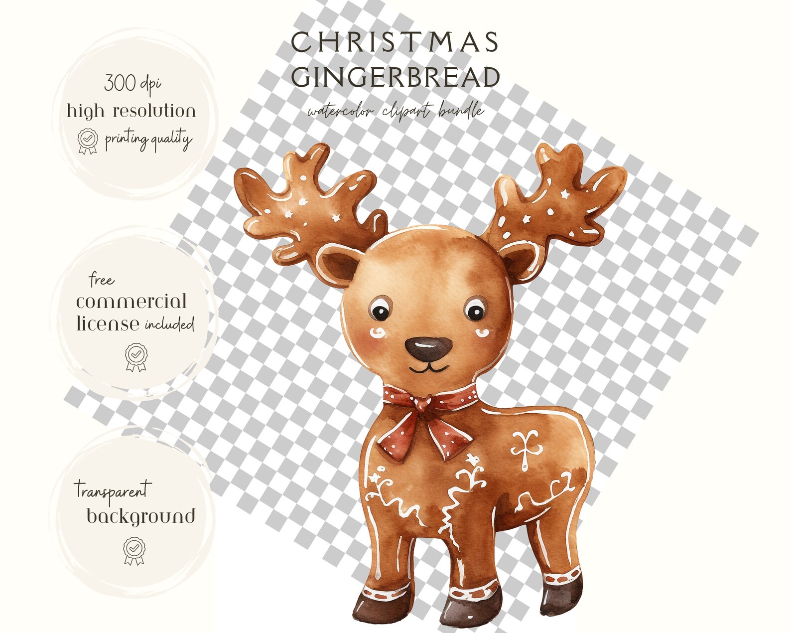 Cute Christmas Gingerbread Clipart, Gingerbread House, Winter Clipart ...