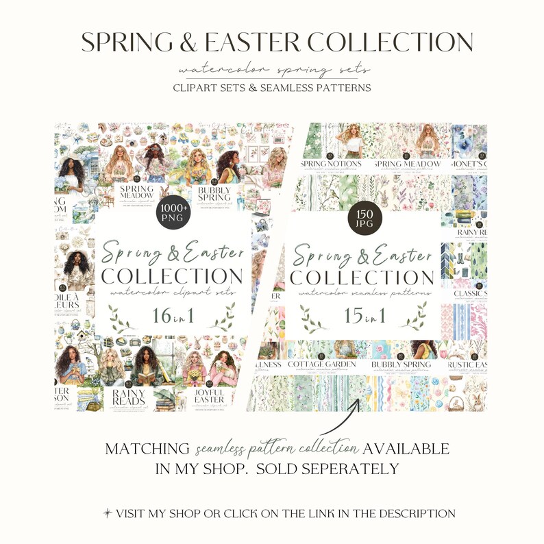 Spring and Easter Clipart, Large Spring Clipart Bundle, XX Bundle ...