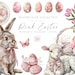 Pink Easter Eggs Bunny Clipart-easter Graphics-pastel Easter-spring Png ...
