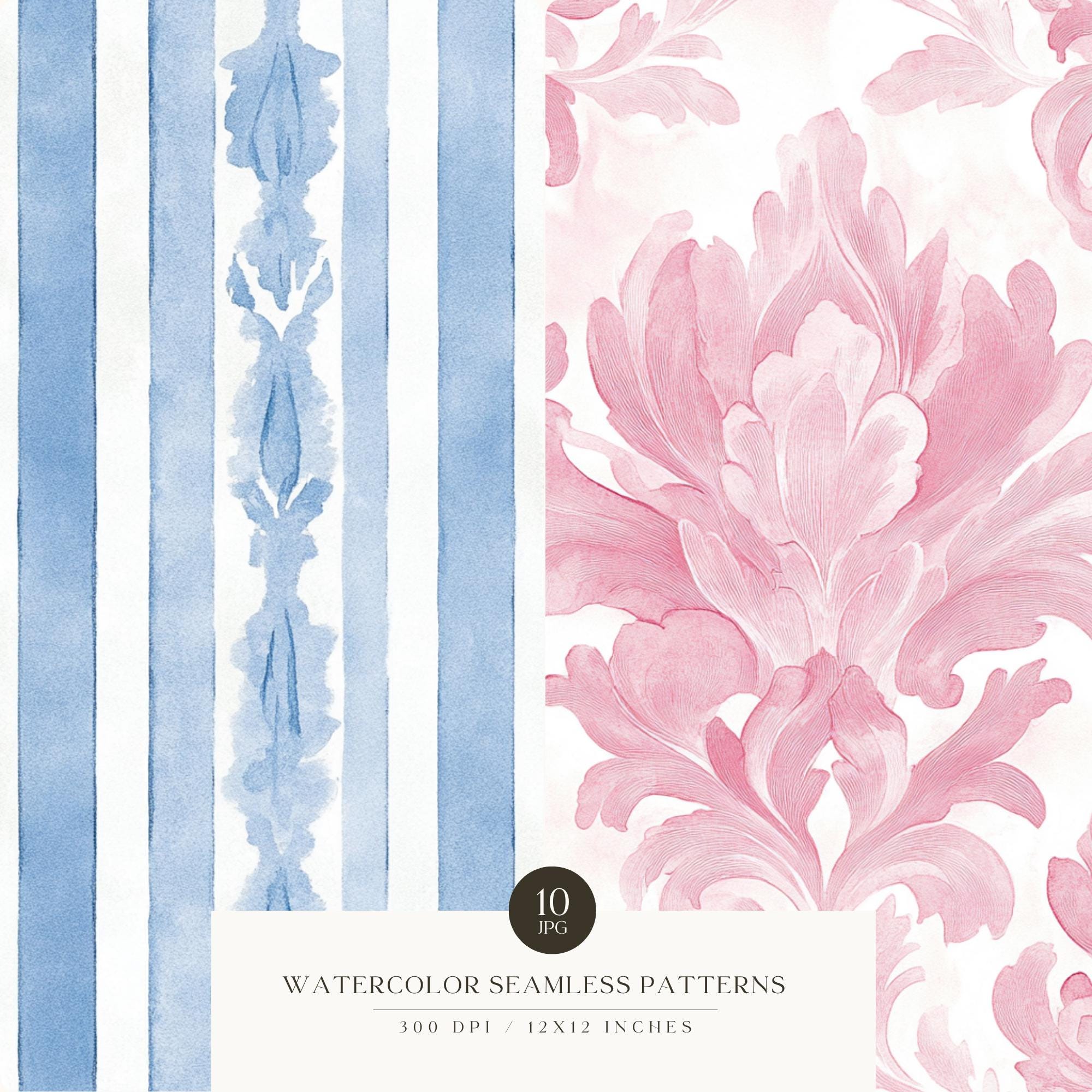 Grandmillennial Seamless Patterns, Floral Background, Pastel Pattern ...