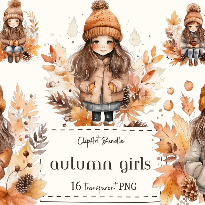 Black Girl Fall Clipart - Etsy