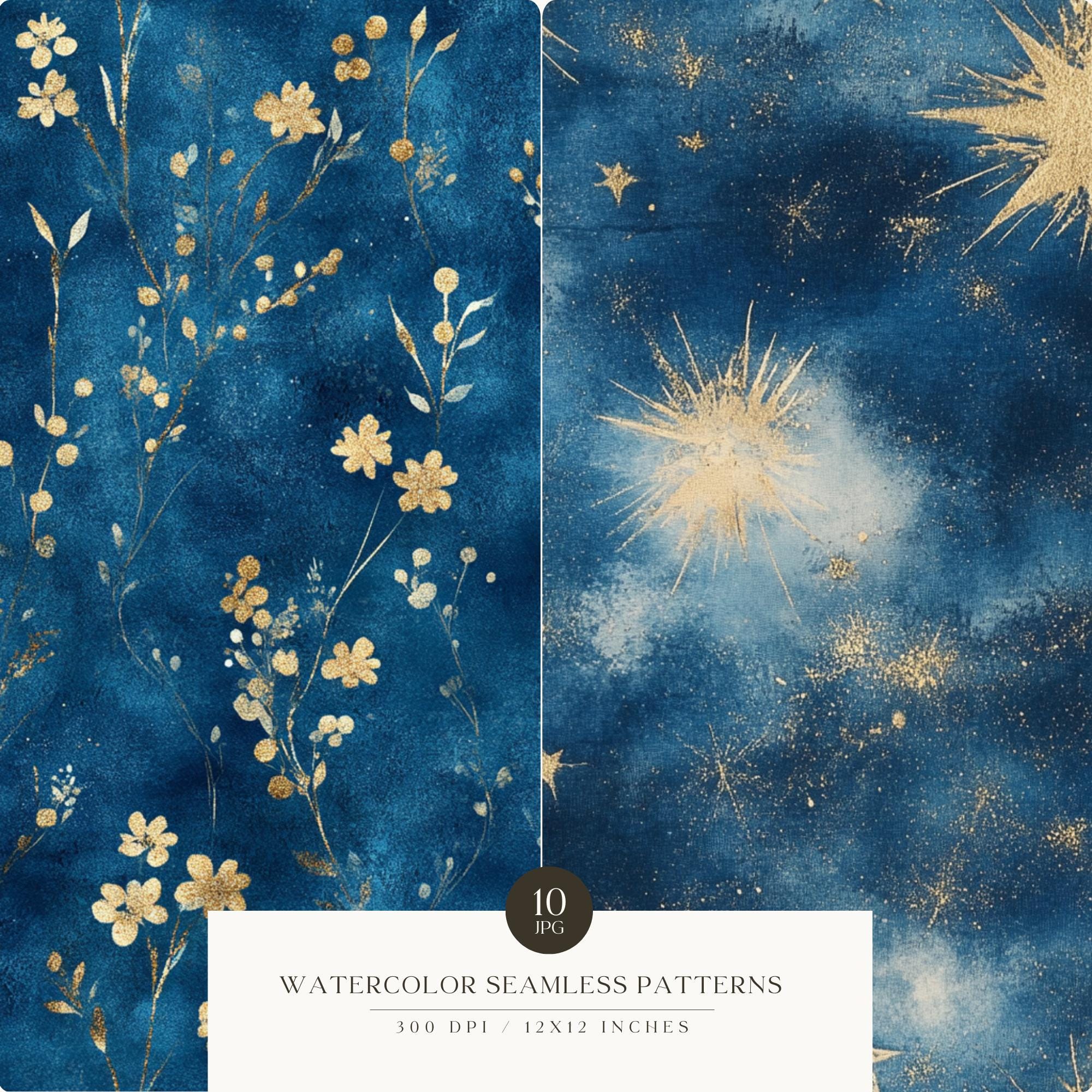 Celestial Pattern, Sun Pattern, Moon, Stars, Magic, Mystical, Seamless ...