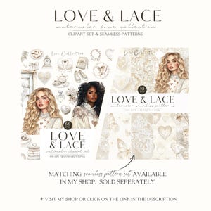 Lace Valentine Clipart, Lace Heart Clipart, Romantic Love, Printable ...
