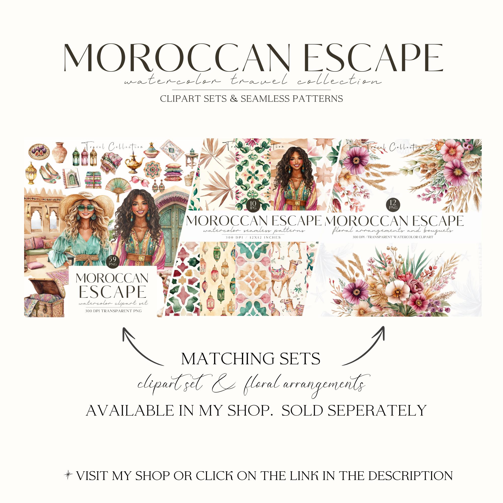 Watercolor Moroccan Tiles Seamless Pattern, Moroccan Aesthetic, Tile ...