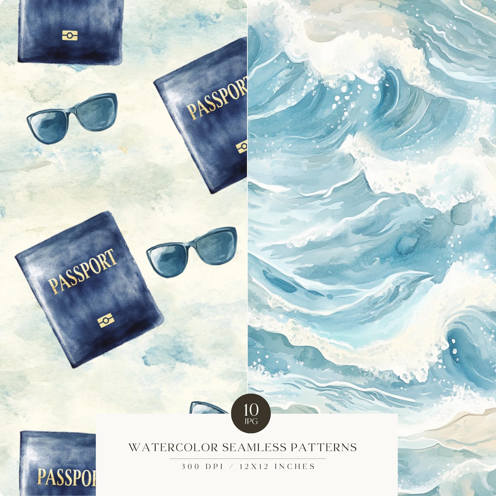 Traveler Seamless Patterns, Wanderlust Traveler, Summer, Traveling ...