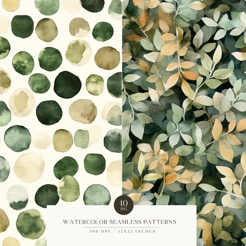 Forest Pattern, Evergreen Seamless Pattern, Botanical Pattern, Woodland ...
