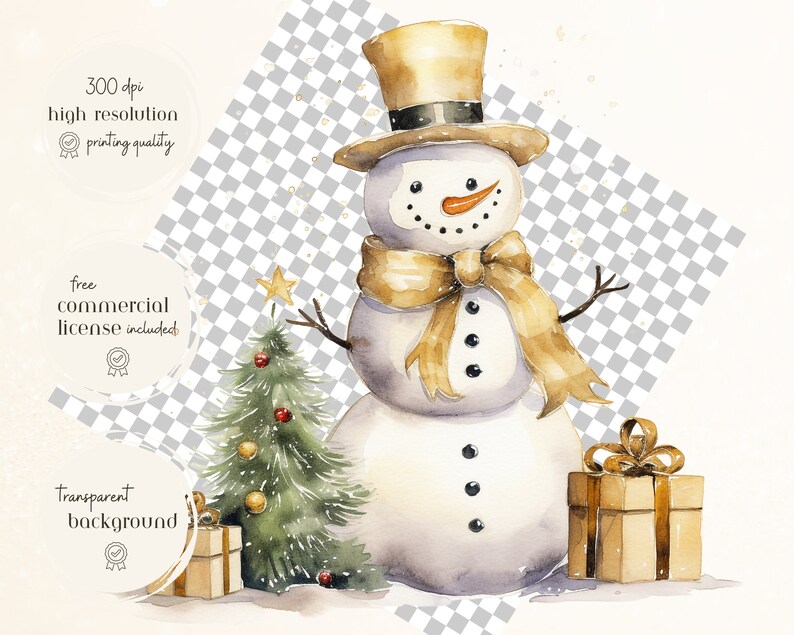 Gold Christmas Clipart, Watercolor Christmas Clipart, Gold Tis the ...