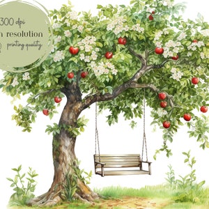 Summer Garden Clipart-watercolor Garden-summer-spring-seasonal Clipart ...