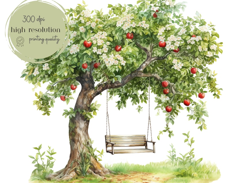 Summer Garden Clipart-watercolor Garden-summer-spring-seasonal Clipart ...