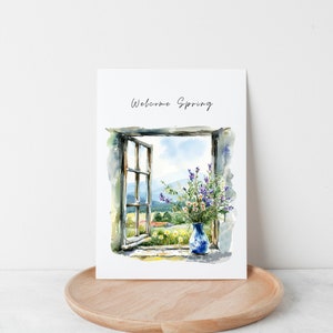 Spring Window View Clipart Bundle, Watercolor Spring, PNG Design Spring ...