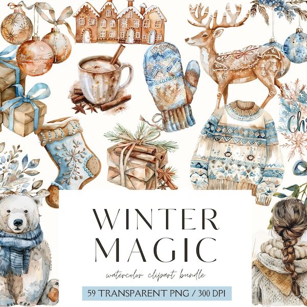 Winter Clipart Bundle - Etsy