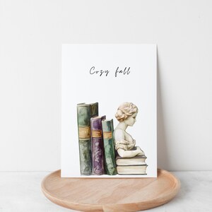 Cozy Fall Reading Clipart, Watercolor Autumn Book Lover, Fall PNG ...