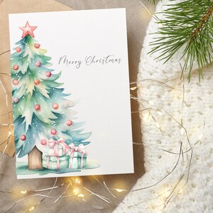 Cute Christmas Clipart, Watercolor Christmas PNG, Pink Christmas Bundle ...