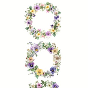 Floral Wreath Clipart-spring Wreath Png-watercolor Floral Clipart ...